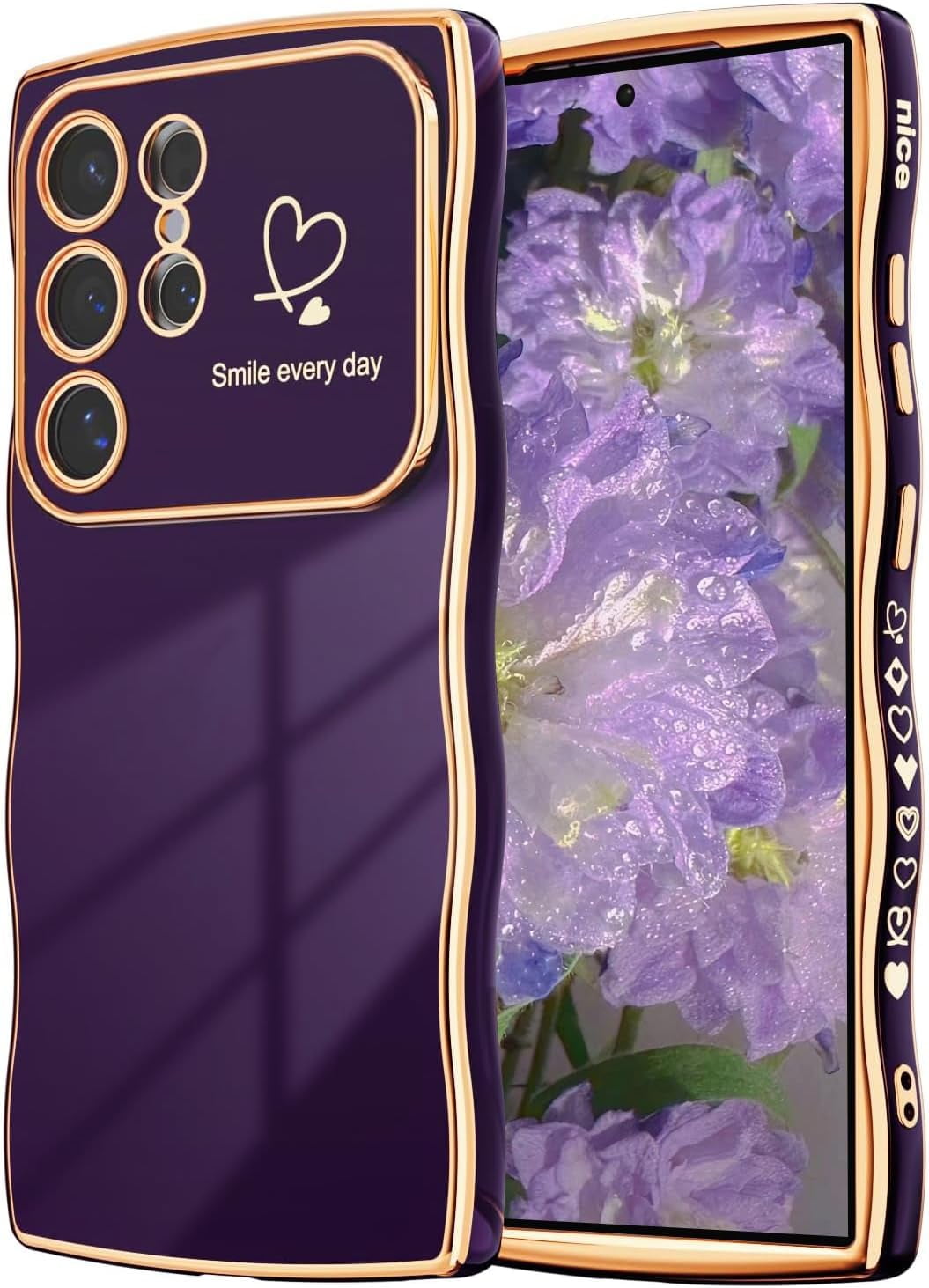 CACOCO-Compatible With Samsung Galaxy S22 Ultra Case Cute Luxury Women Girls Men With Love Heart ...