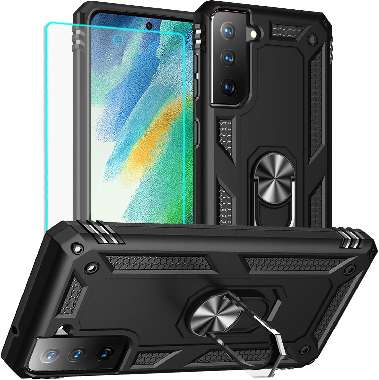 CACOCO-For Galaxy S21 Fe 5G Case, Samsung Galaxy S21 Fe 5G Case With Hd Screen Protector ...