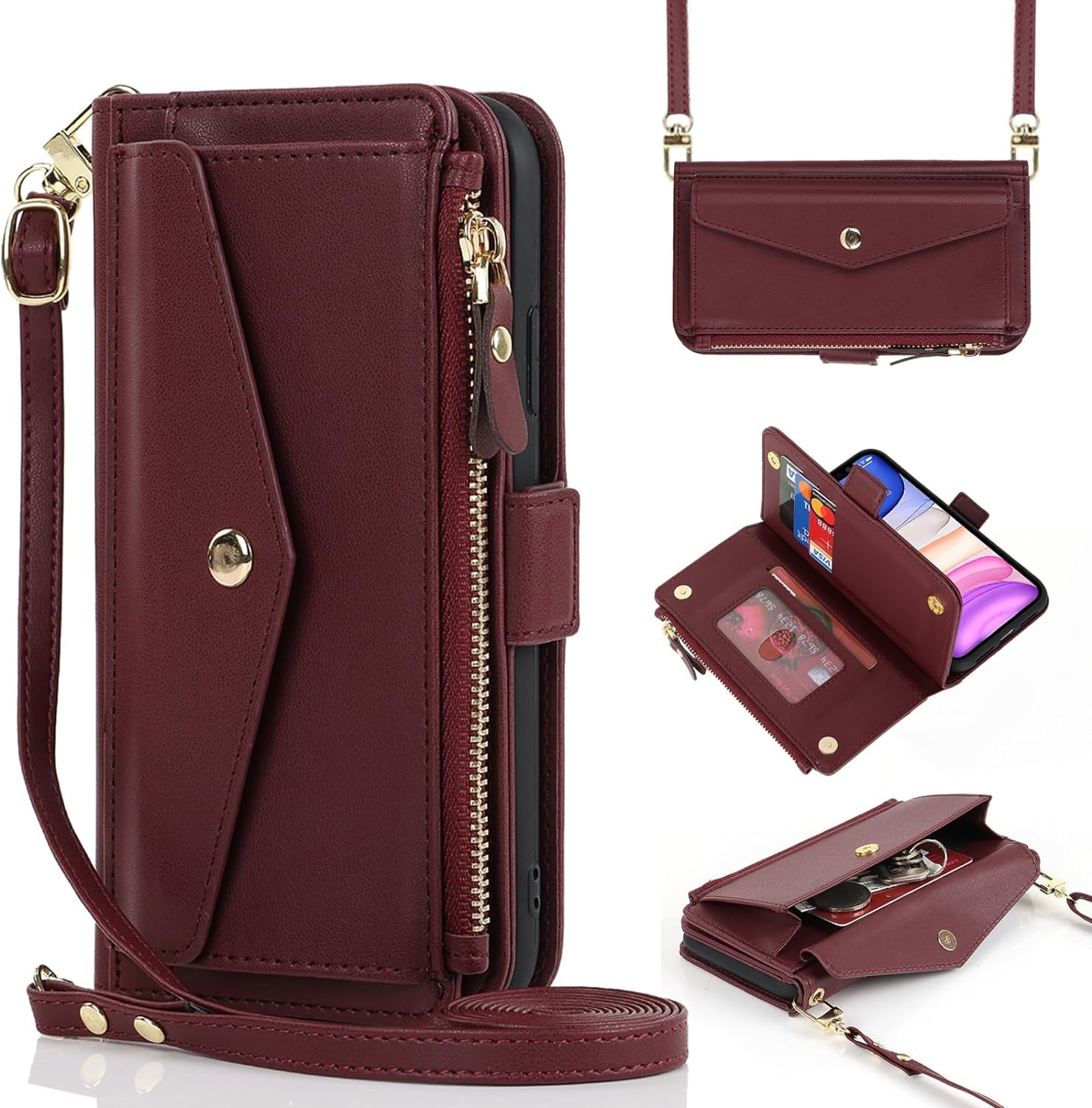 CACOCO-For Iphone 14 Pro Wallet Case, For Iphone 14 Pro Phone Case With ...