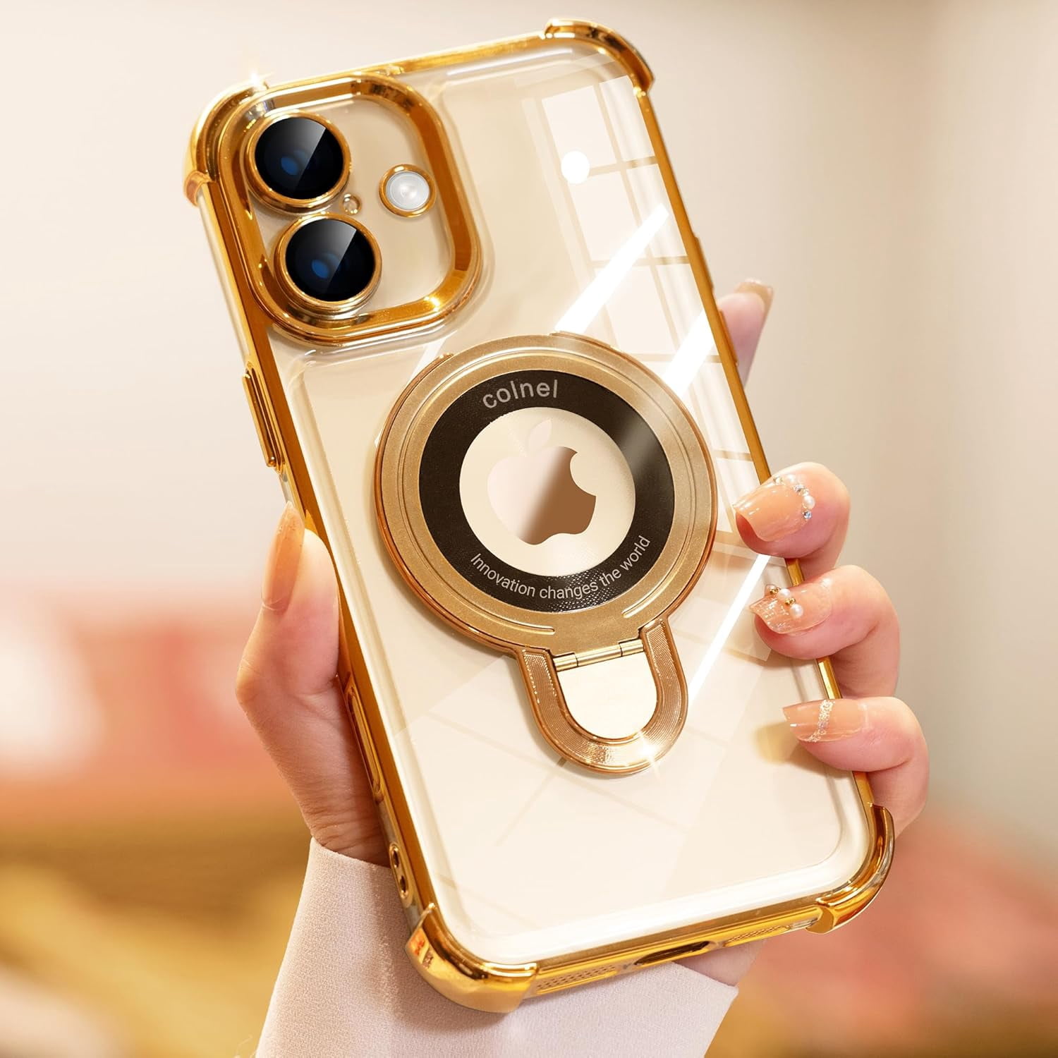 CACOCO-For Iphone 16 Case With Integrated Lens Protection, [Foldable ...