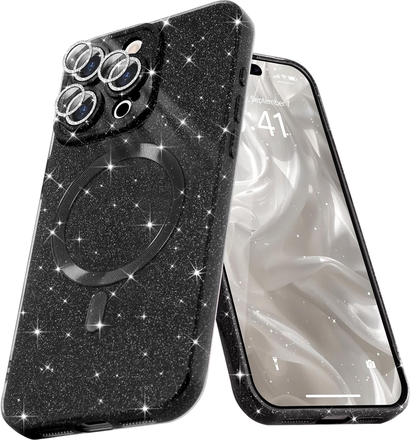 CACOCO-For Iphone 16 Pro Case For Women Girls, Bling Sparkle Magnetic ...