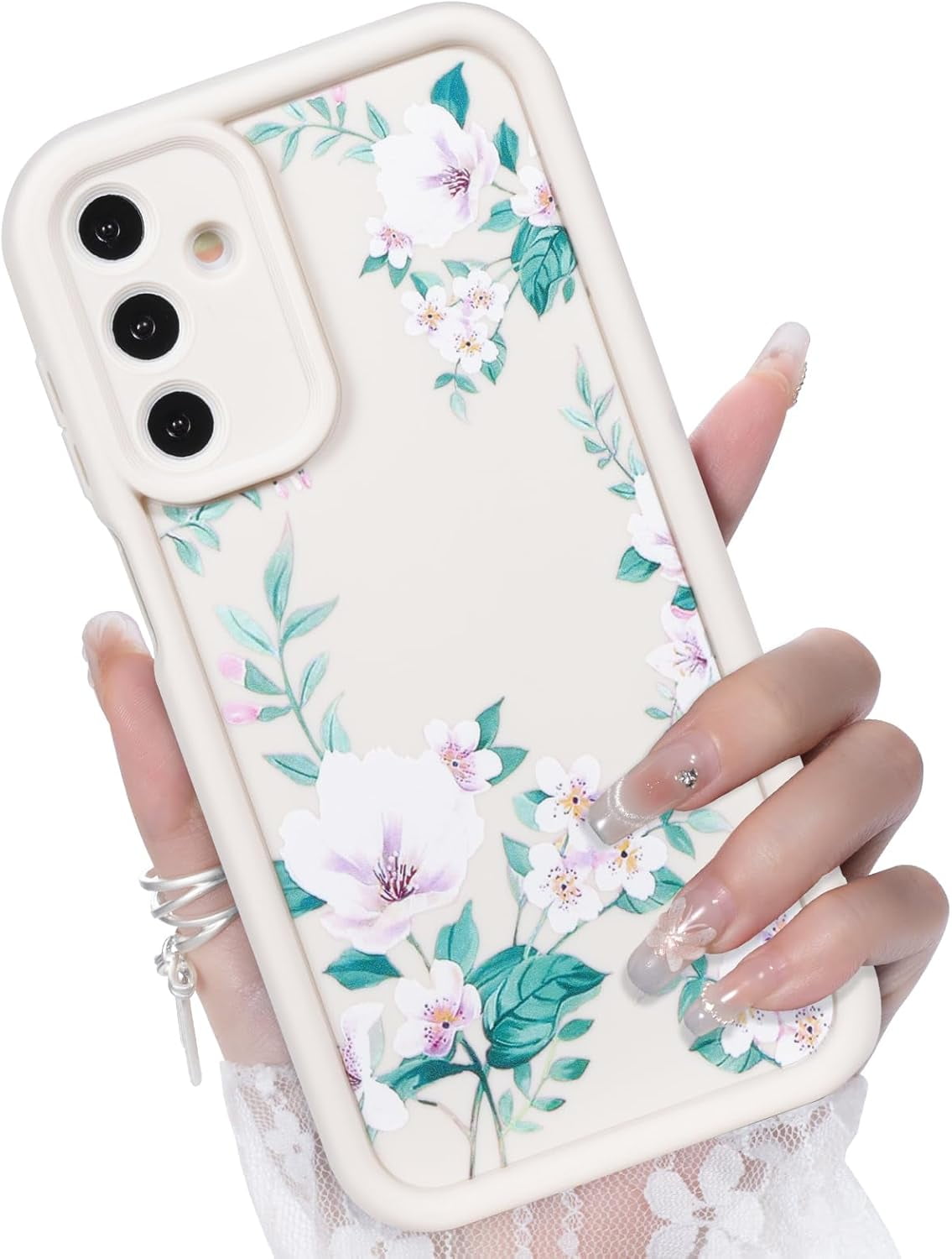CACOCO-For Samsung Galaxy A15 5G Case, Creative Flower Pattern Design Girls Women Liquid ...