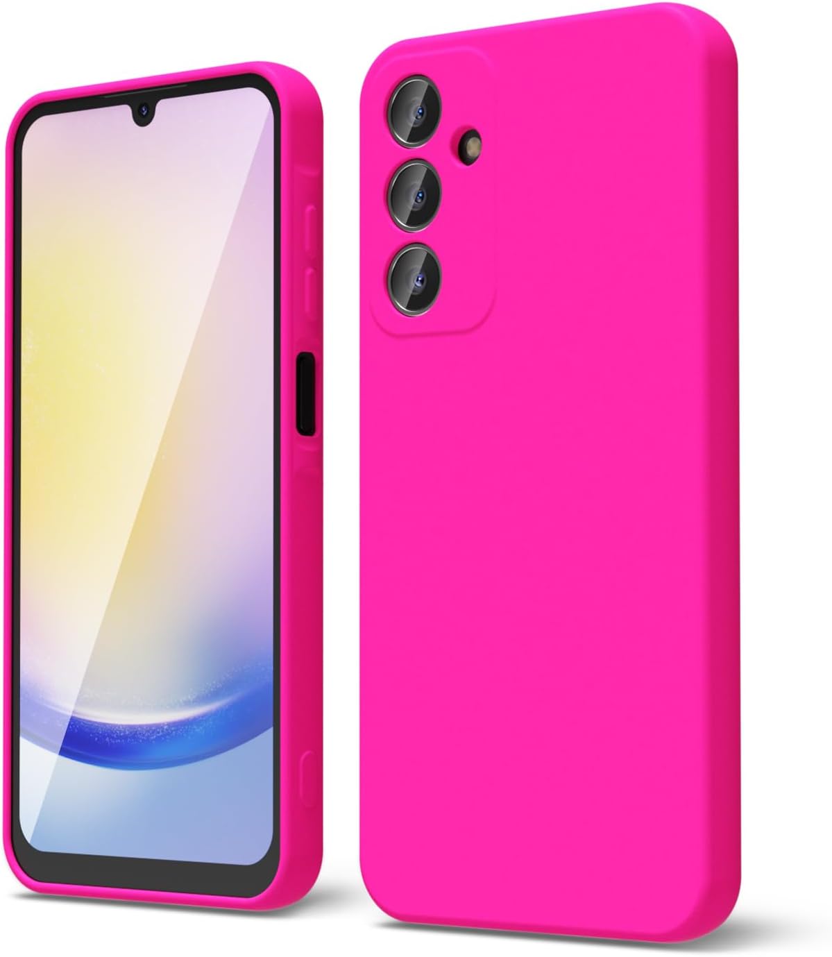 CACOCO-For Samsung Galaxy A25 5G Phone Case Liquid Silicone, Neon Bright Solid Color, Thin Slim ...