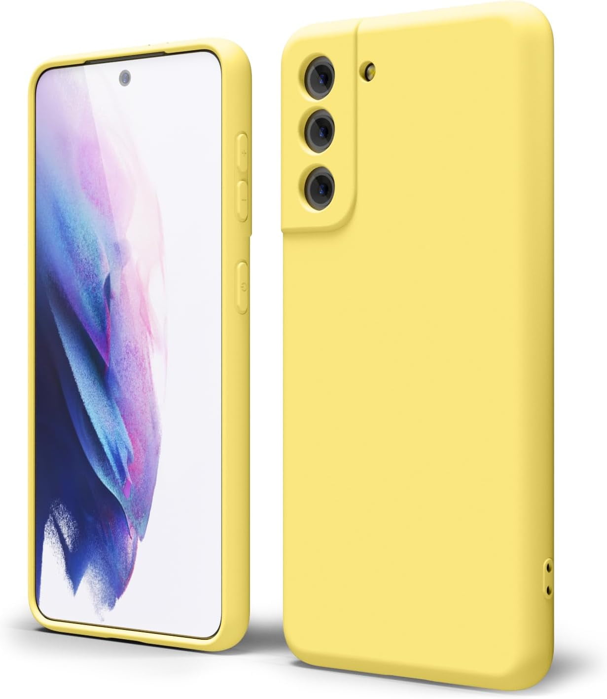 CACOCO-For Samsung Galaxy S21 Phone Case Liquid Silicone Grip, Cute Thin Slim Soft Rubber Tpu ...