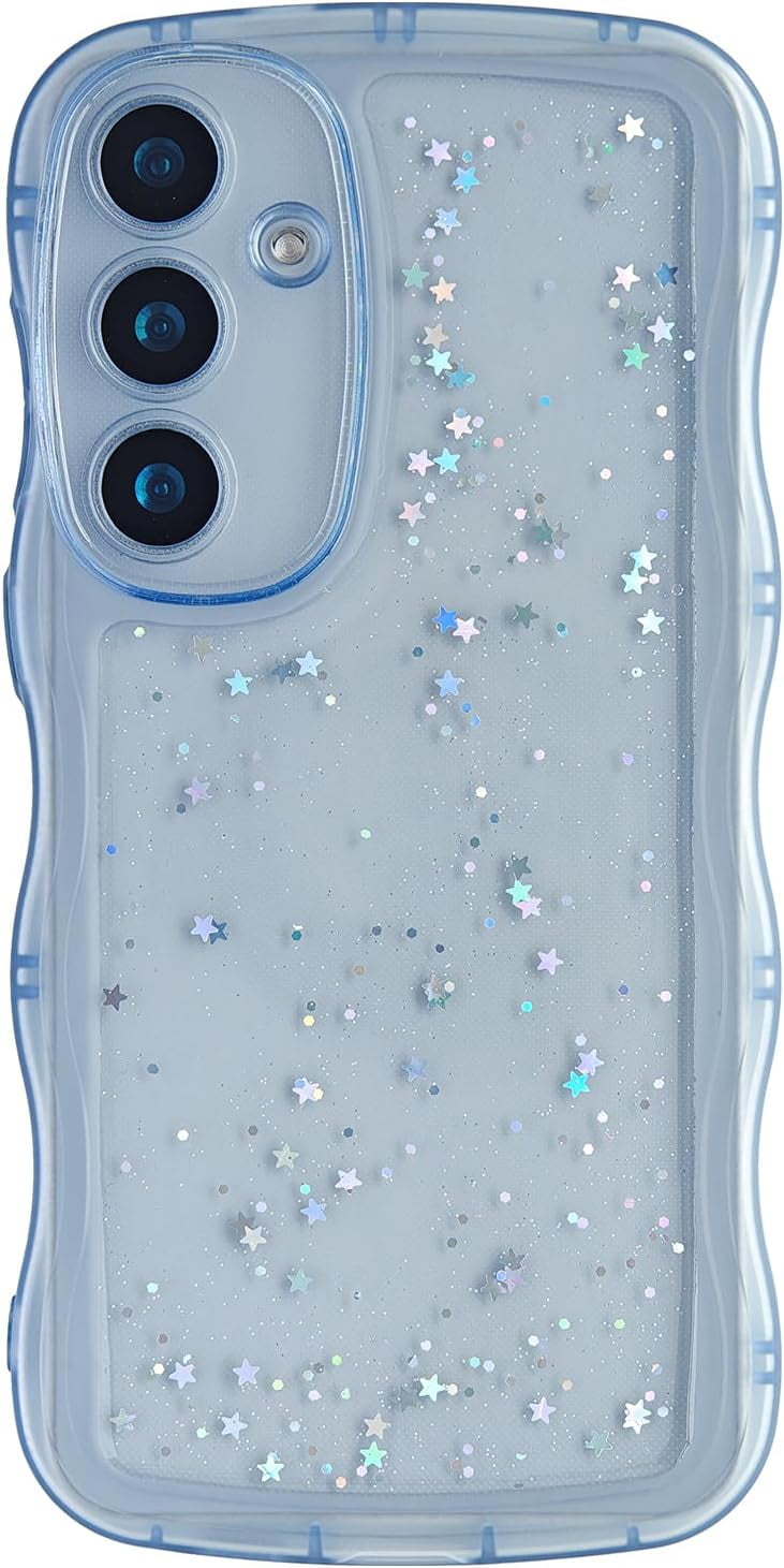 CACOCO-Glitter Case For Galaxy S21 Ultra, Cute Wave Frame Curly Shape ...