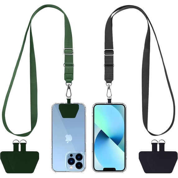 CACOE Phone Lanyard 2 Pack-2× Adjustable Neck Strap,2× Phone Patches ...