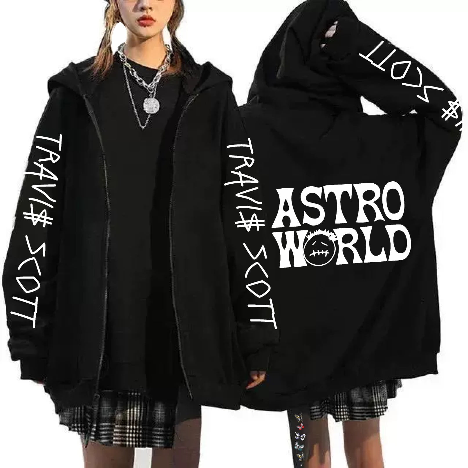 CACTUS JAC Merch Unisex Oversized Soft Pure Zip-Up Hoodie - Retro ...