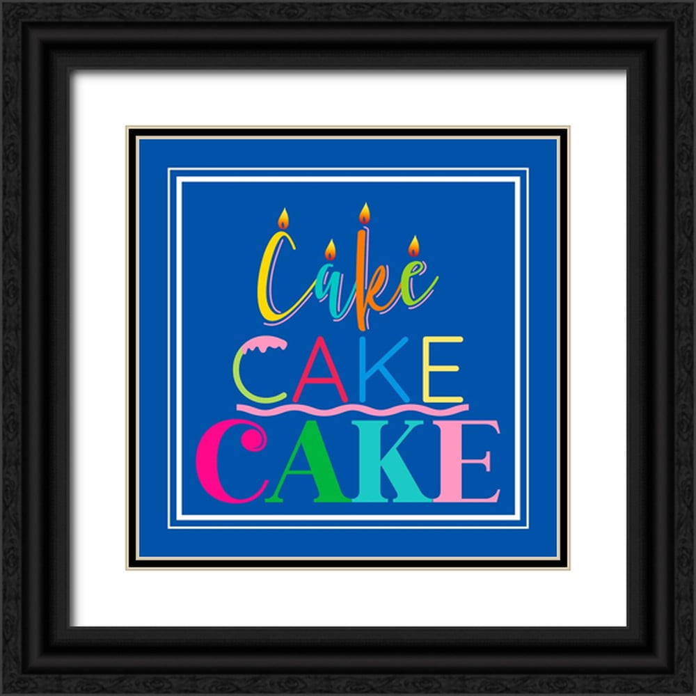 CAD Designs 12x12 Black Ornate Wood Framed with Double Matting Museum ...