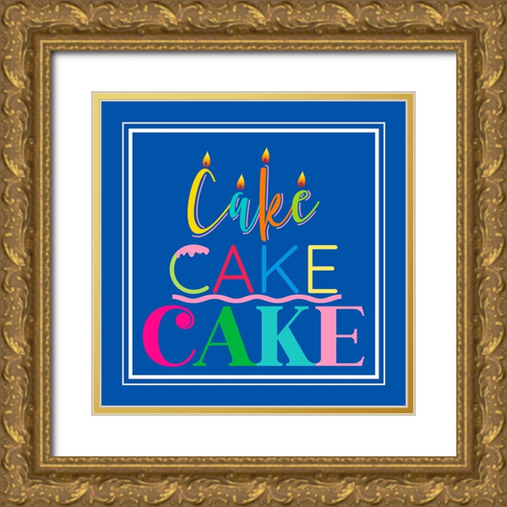 CAD Designs 20x20 Gold Ornate Wood Framed with Double Matting Museum ...