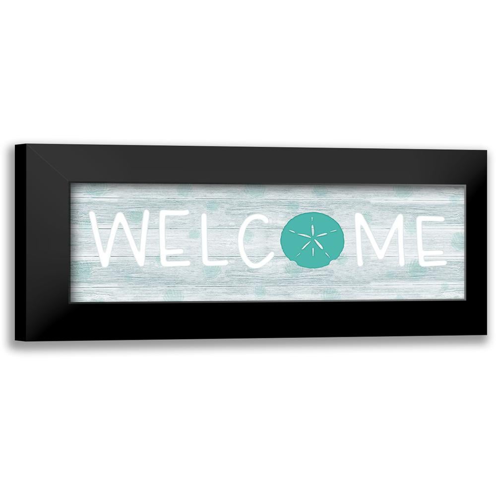 CAD Designs 24x11 Black Modern Framed Museum Art Print Titled - Welcome ...