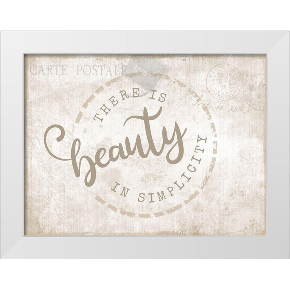 CAD Designs 24x19 White Modern Wood Framed Museum Art Print Titled - Beauty in Simplicity ...
