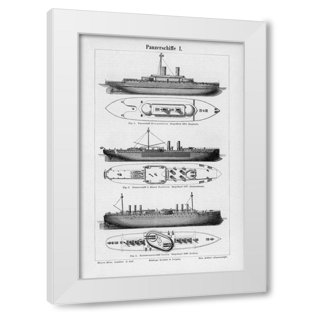 CAD Designs 4x14 White Modern Wood Framed Wall Art Titled - Industrial ...
