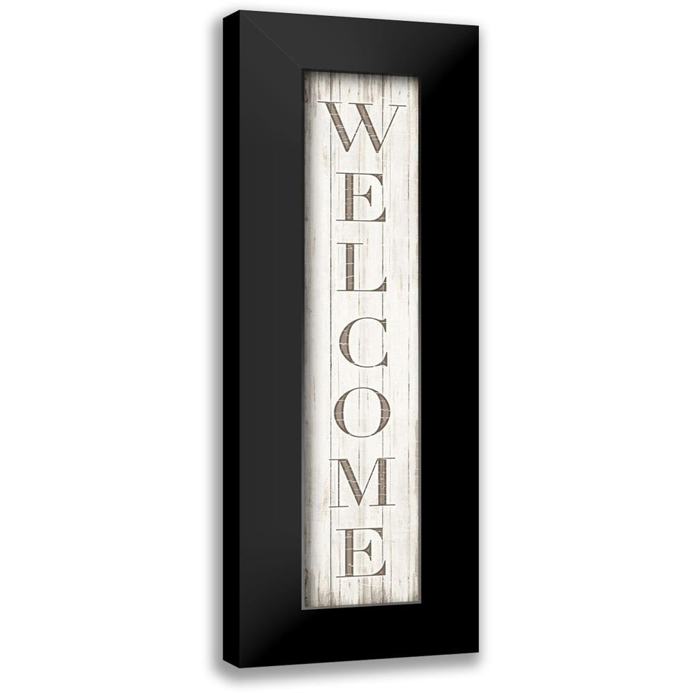 CAD Designs 7x18 Black Modern Framed Museum Art Print Titled - Welcome ...