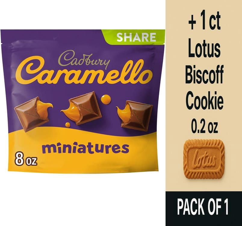 CADBURY CARAMELLO Miniatures Milk Chocolate Caramel Candy Share Pack 8 ...