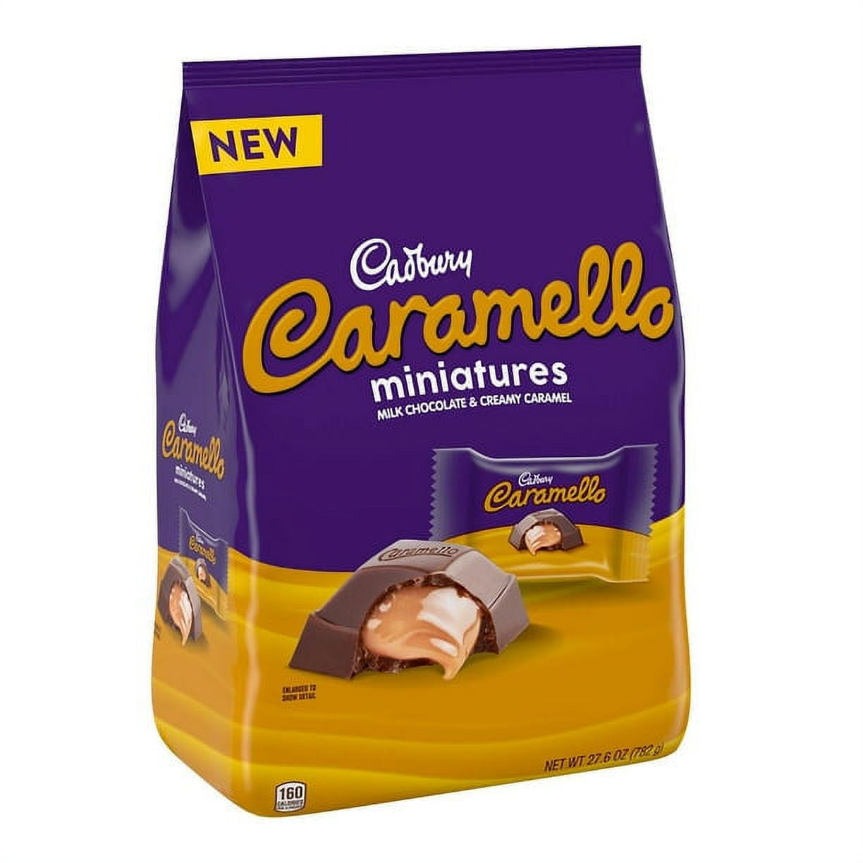 Cadbury Caramello Miniatures, Milk Chocolate Candy Bars, Caramel Filled ...