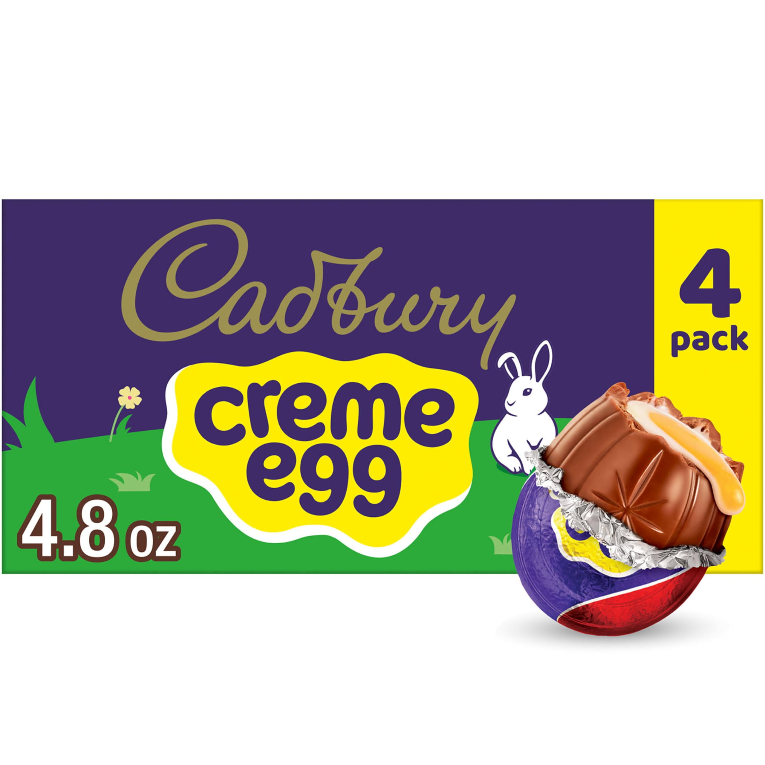 CADBURY CREME EGG Milk Chocolate and Fondant, Easter Candy Box, 4.8 oz ...