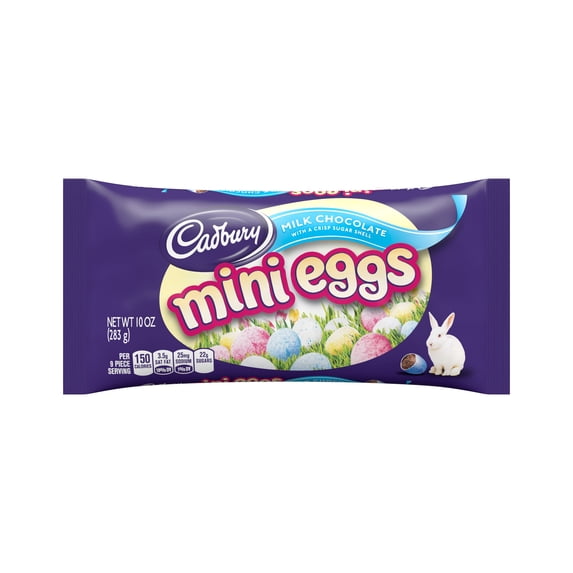 CADBURY Mini Eggs Milk Chocolate, Crisp Sugar Shell Coated Candy ...