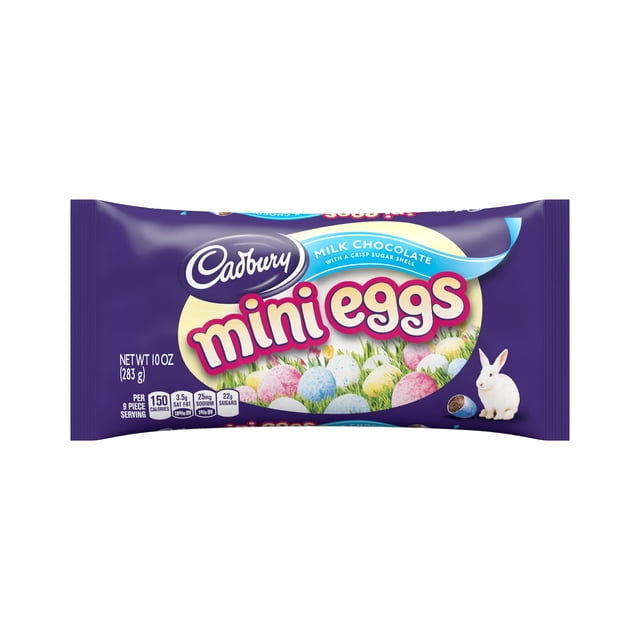 CADBURY Mini Eggs Milk Chocolate, Crisp Sugar Shell Coated Candy ...
