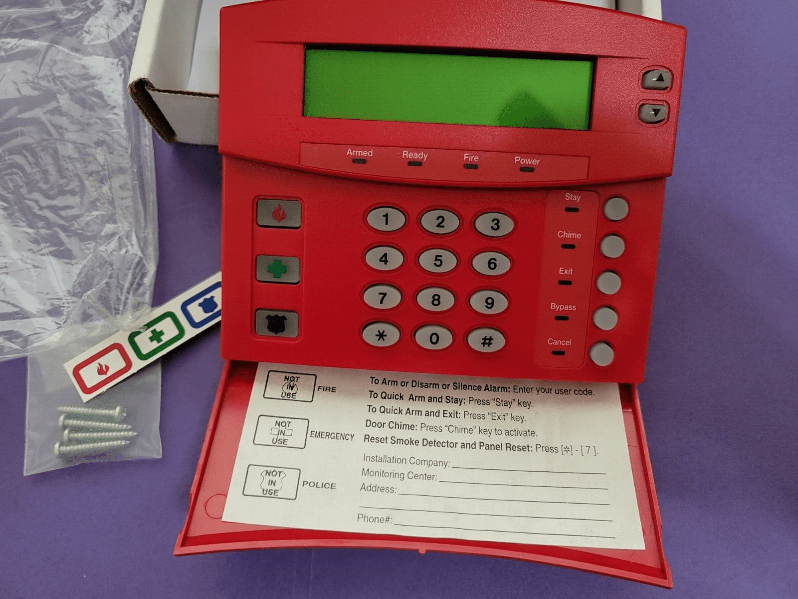 CADDX GE Security Interlogix NX-148E CF LCD Keypad with GE Logo (Red Case) NEW! - Walmart.com