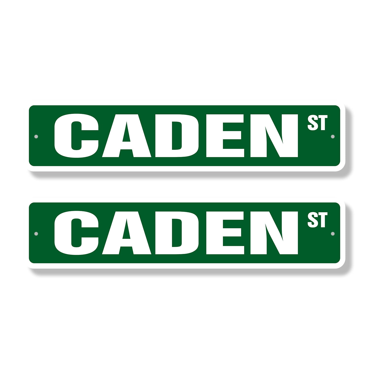 CADEN Classic Street Sign (2 Pack) Childrens Name Room Sign Road Sign ...