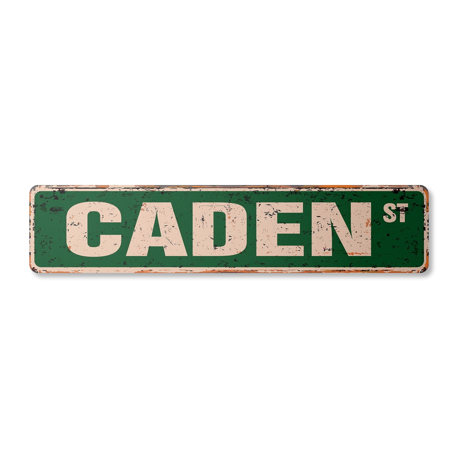 CADEN Vintage Plastic Street Sign Childrens Name Room Sign | Indoor ...