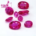 CADERMAY 10pcs 4x6mm Oval Cut Lab Grown Rose Red Ruby Loose Gemstone ...