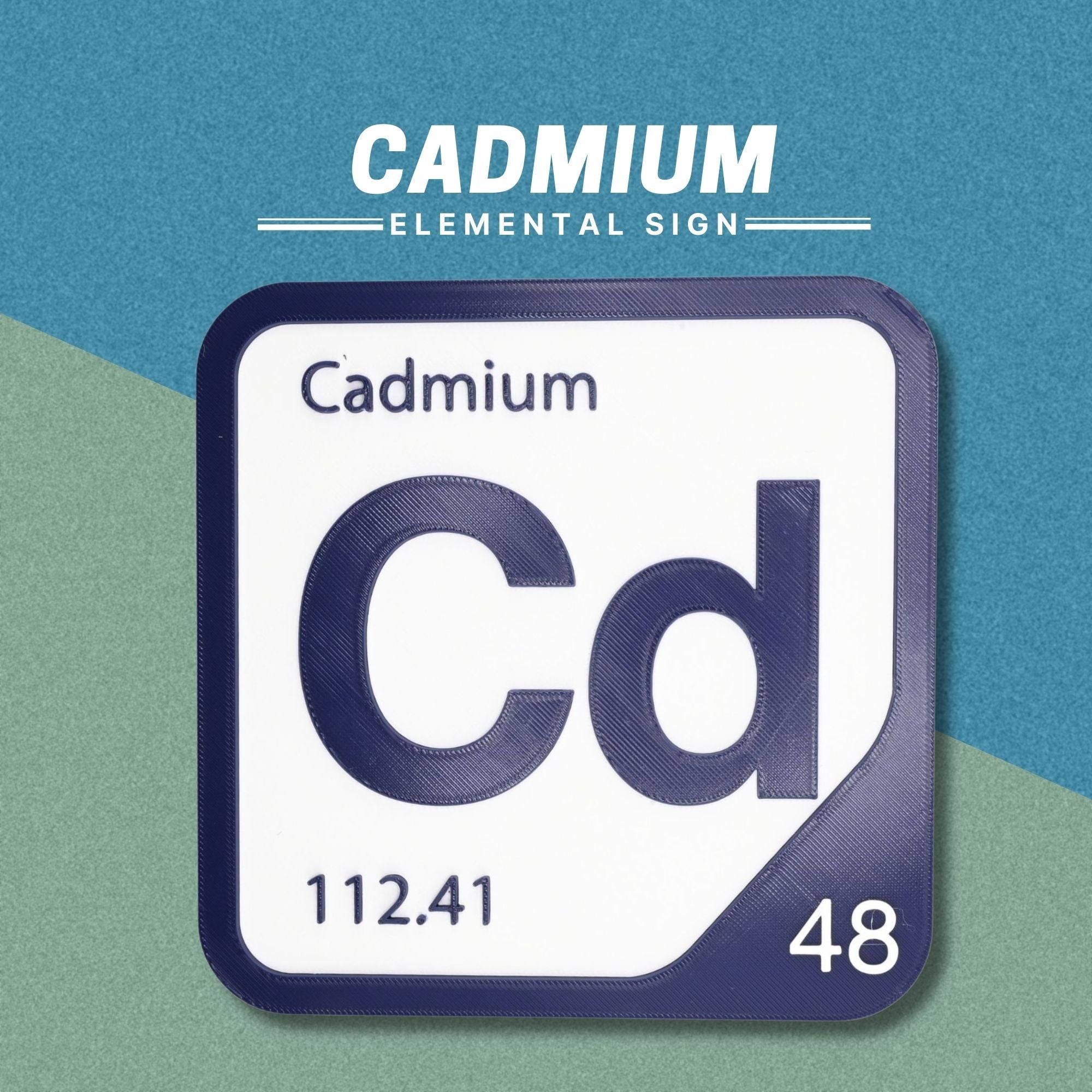 CADMIUM Periodic Table Tile – Educational Wall Art for Science Lovers ...