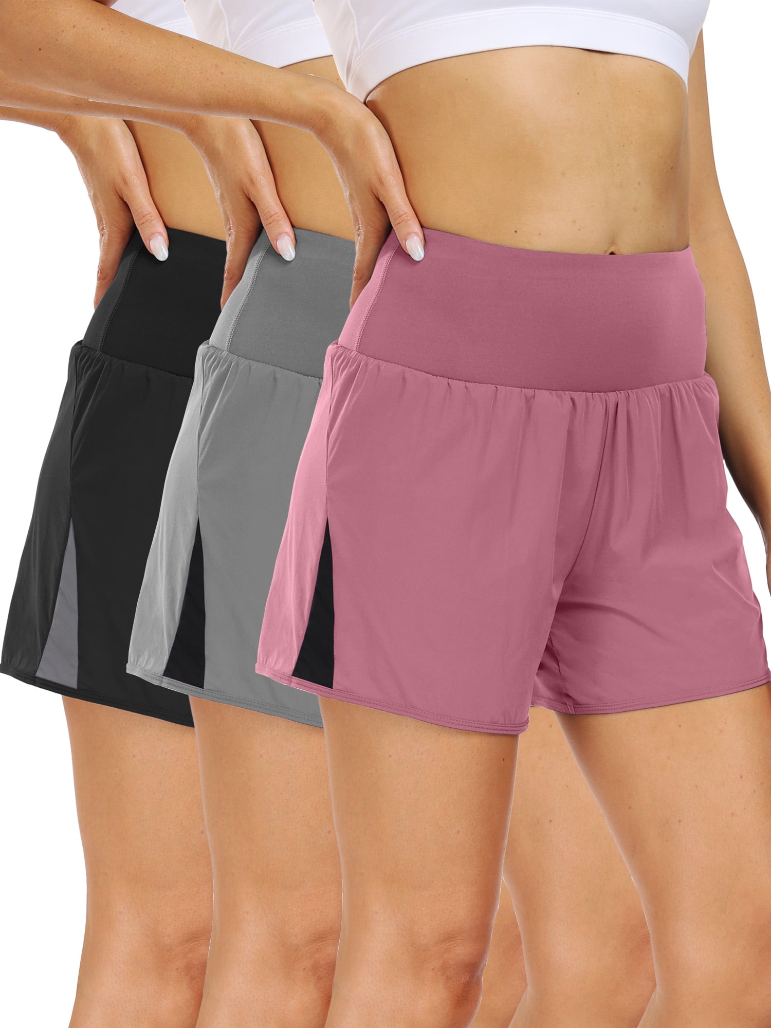 Cadmus 2 in 1 Women's Workout Shorts Athletic Biker Shorts Gym Running ...