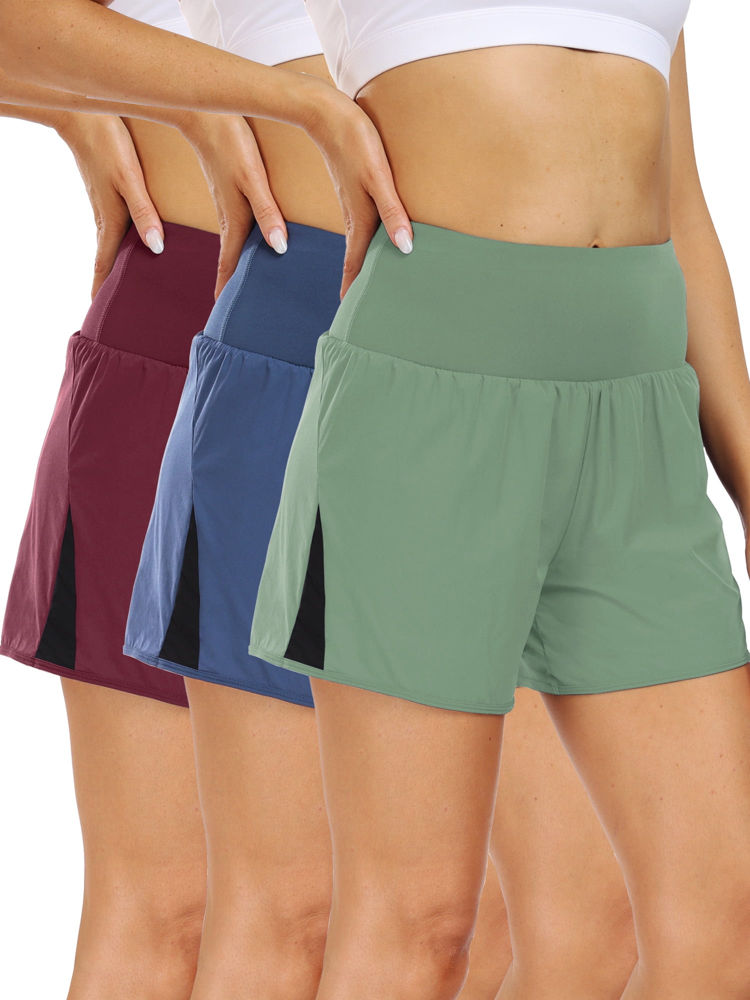 Cadmus 2 in 1 Women's Workout Shorts Athletic Biker Shorts Gym Running ...