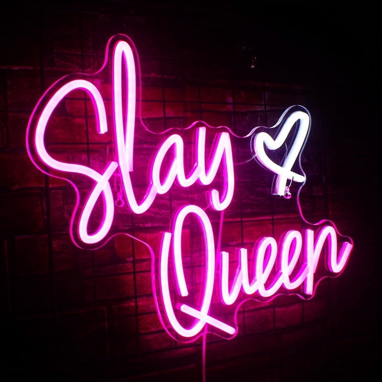 CADODIS Slay Queen heart Nudes Neon Sign LED Light Bar Bedroom Game ...