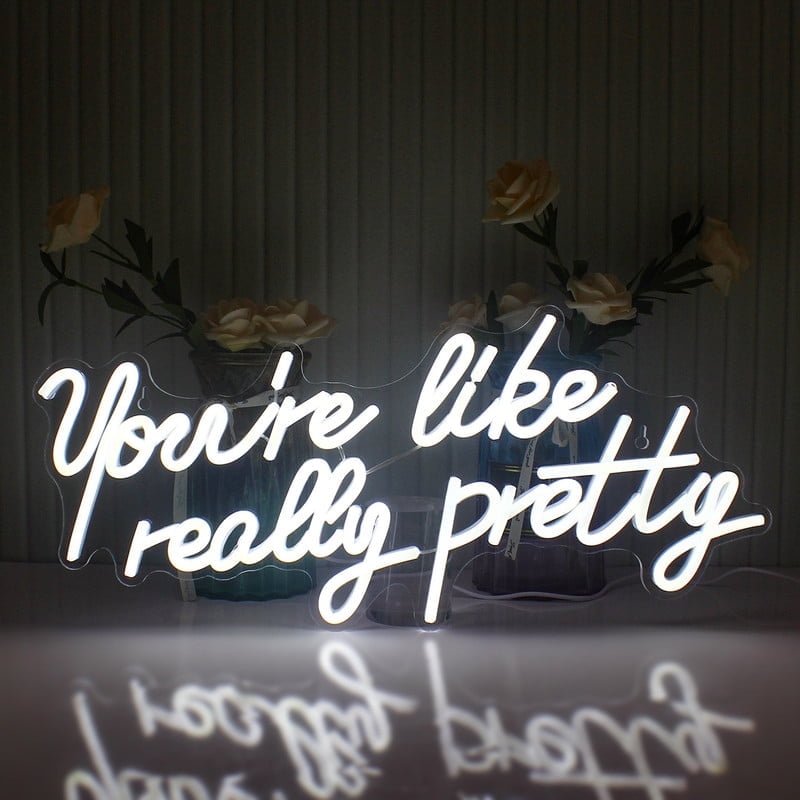 CADODIS You’re Like Really Pretty Neon Sign LED Light Wall Decor USB ...