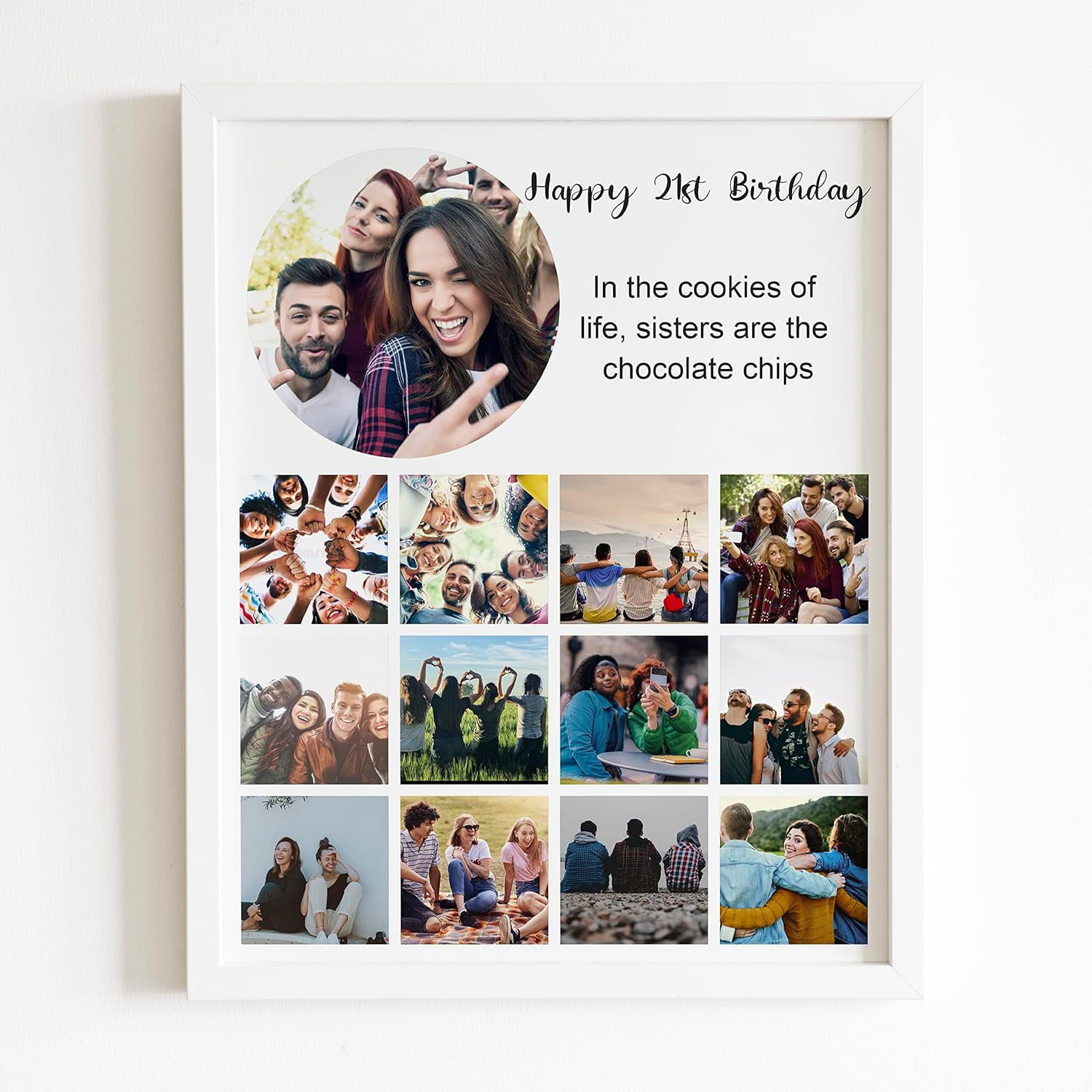 CADORE GIFTS Birthday Gift for Sister Personalized Photo Frame Family ...