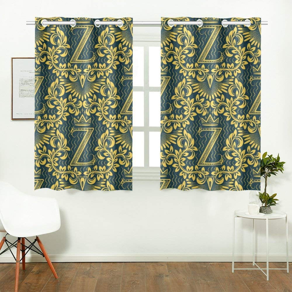 CADecor Baroque Flower Pattern Alphabet Z Window Treatment Panel ...