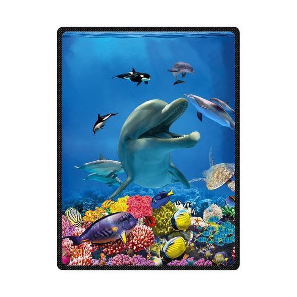 CADecor Dolphin Fleece Blanket Throw Blanket 58x80 inches - Walmart.com