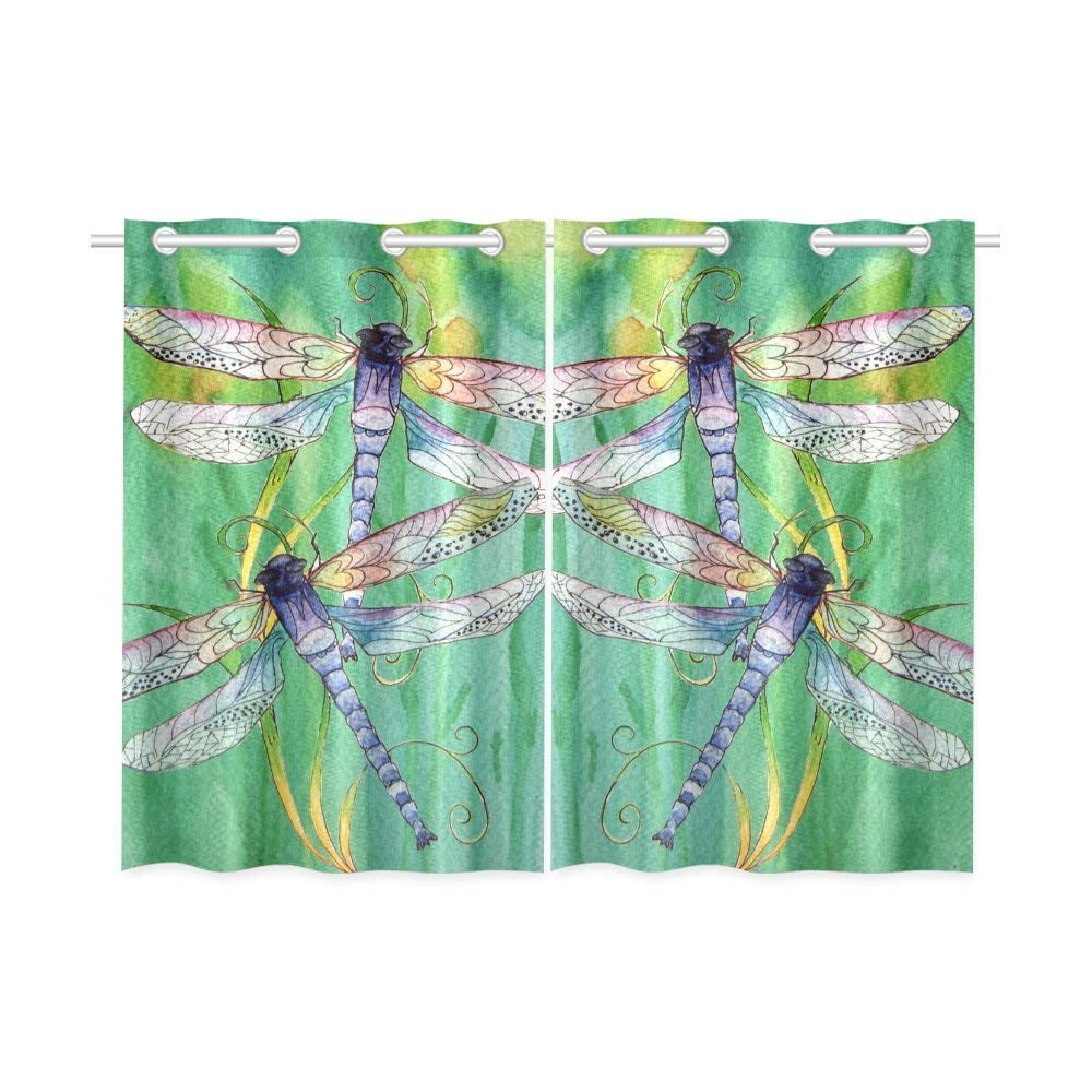 CADecor Fantasy Dragonfly Window Curtain Window Treatments Kitchen ...