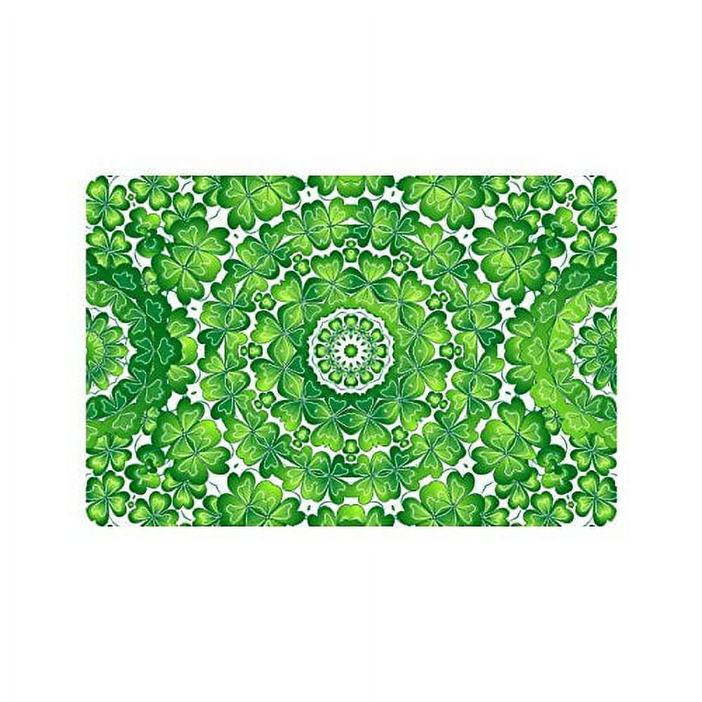 CADecor Four Leaf Clover Luck Ireland Sharmrock St Patricks Doormat ...