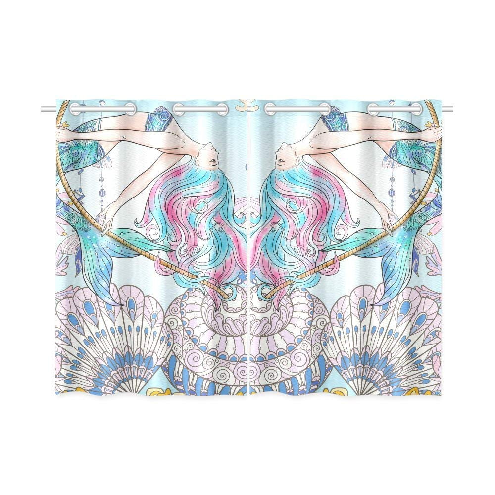 CADecor Mermaid In Underwater World Window Curtain Window Treatments ...