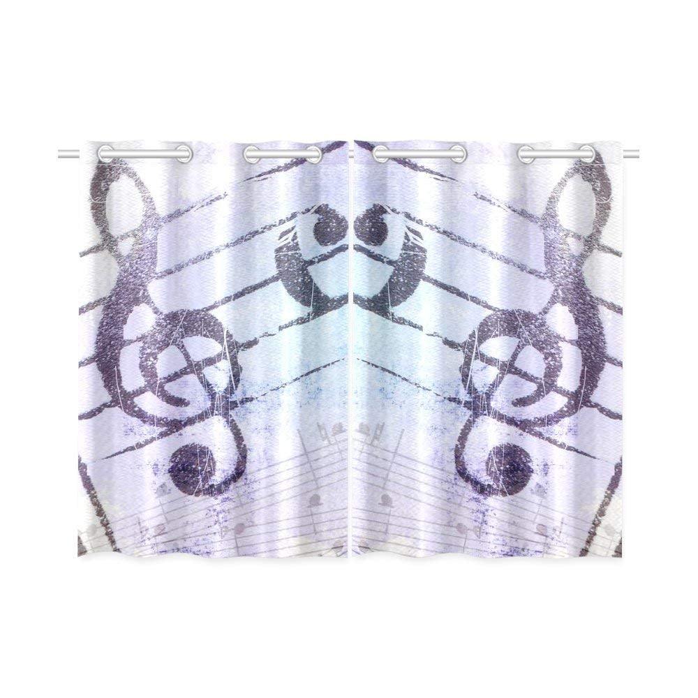 CADecor Musical Melody Window Kitchen Curtain, Music Notes Window ...