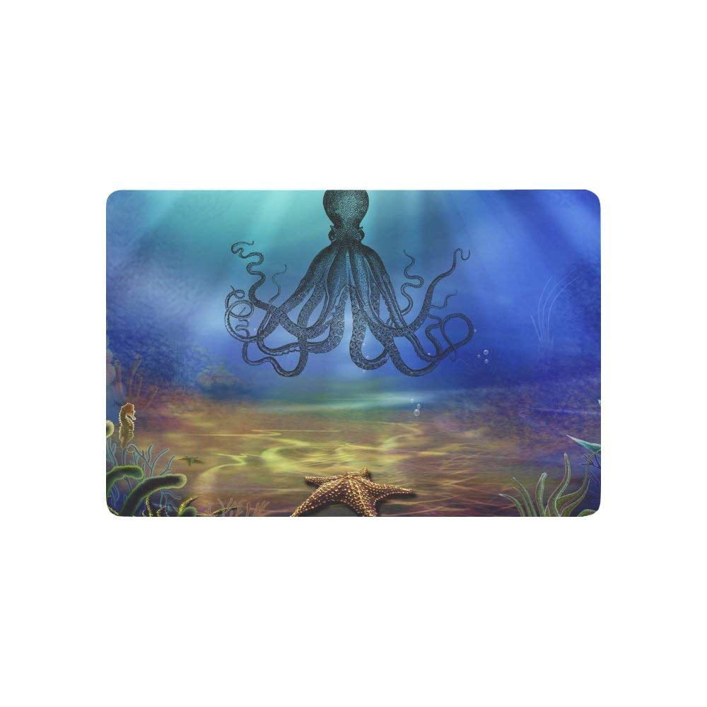CADecor Nautical Octopus Door Mat Home Decor, Underwater Sea Starfish ...