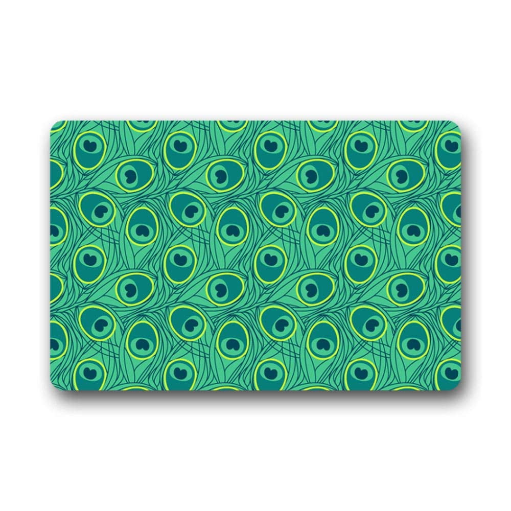 CADecor Peacock Doormat Indoor Outdoor Floor Rug 30x18 inches - Walmart.com