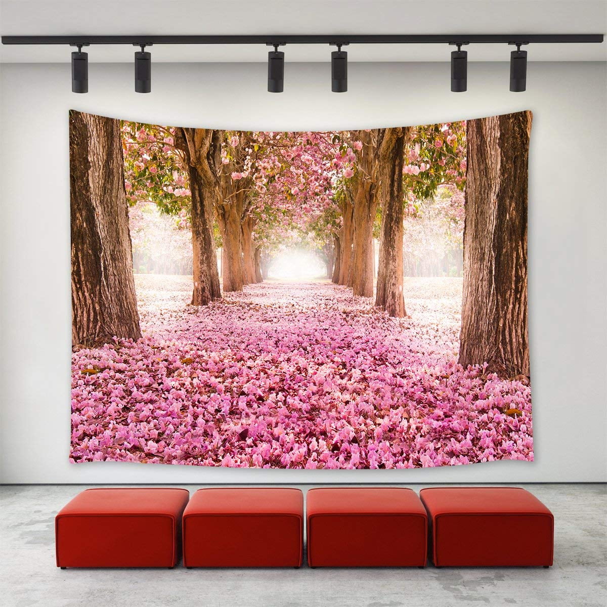 CADecor Pink Cherry Blossom Trees Tapestry , Beautiful Spring Pink ...