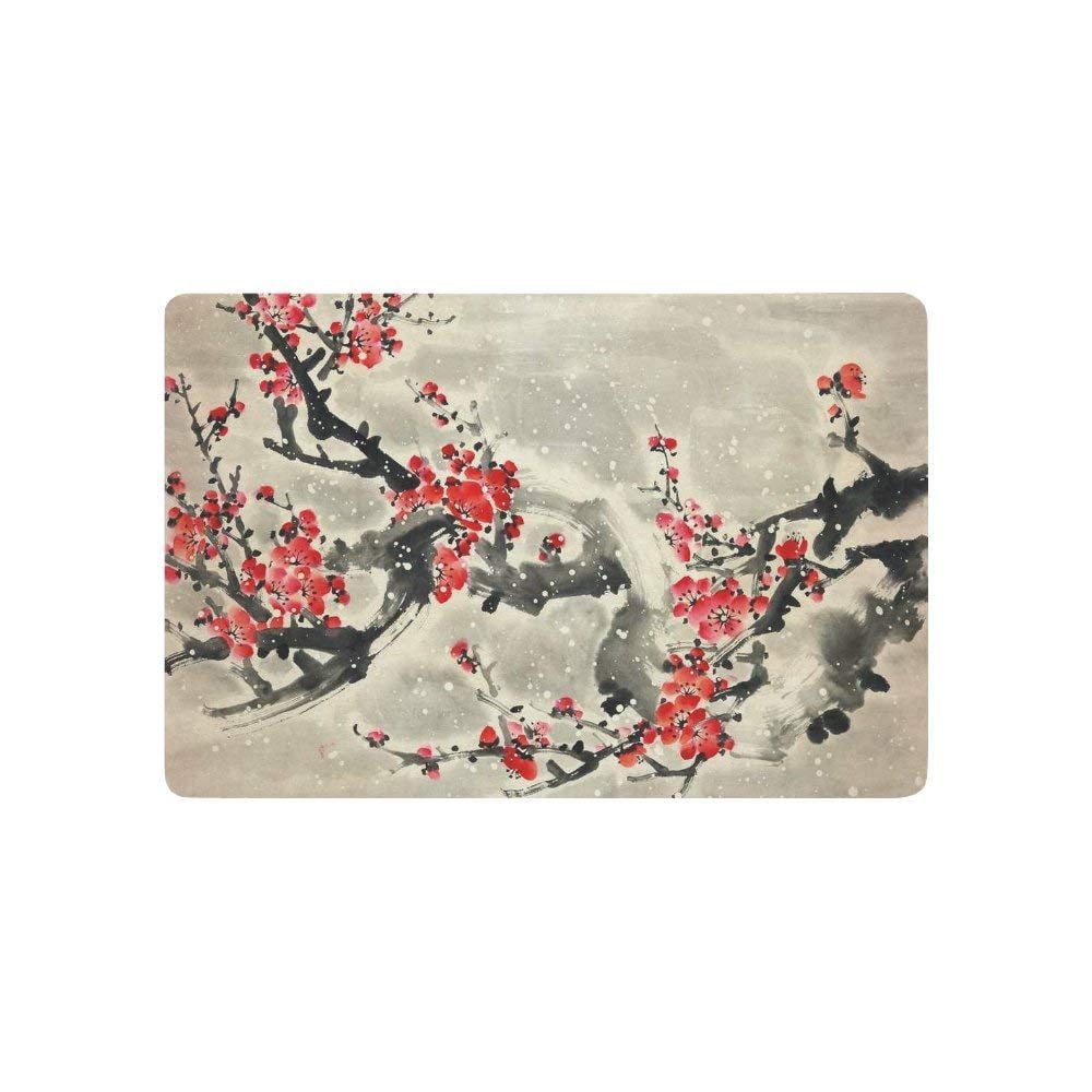 CADecor Tree Door Mat Home Decor, Plum Blossom Traditional Chinese ...