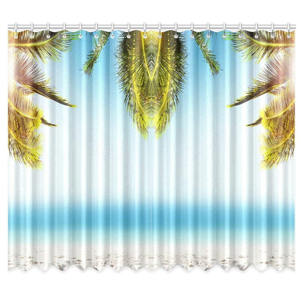 CADecor Tropical Coconut Palm Tree Window Curtain Window Treatments ...
