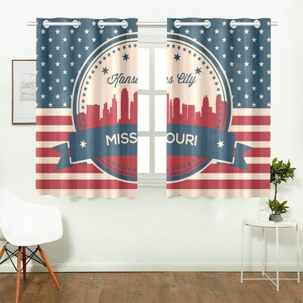 CADecor Vintage Missouri State Kansas SkylineWindow Treatment Panel ...