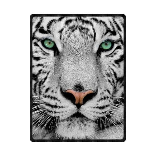 CADecor White Tiger Fleece Blanket Throw Blanket 58x80 inches - Walmart.com