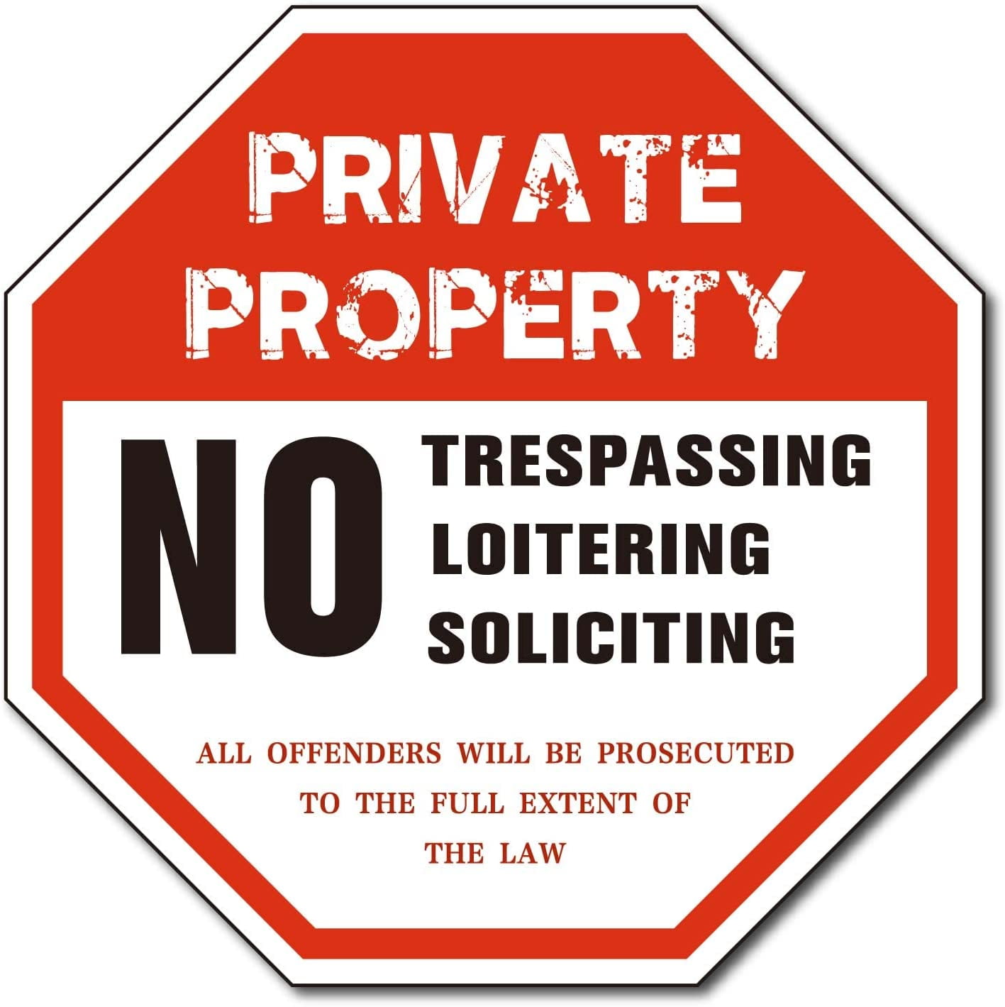 CAEATCABIN Metal Tin Signs Private Property Warning Signs No ...