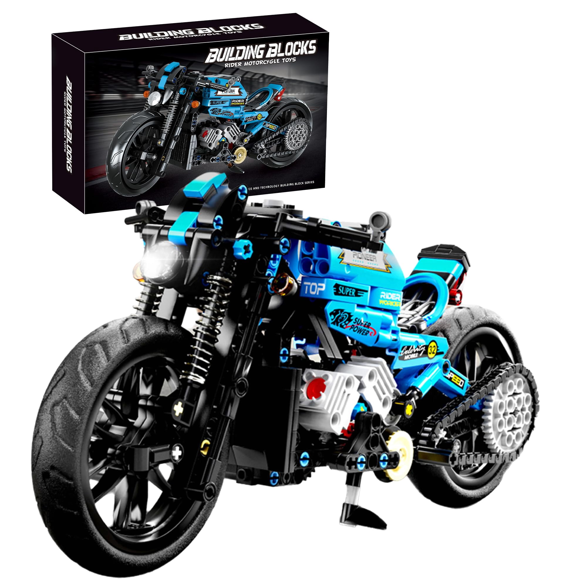 CAEROKEERL Techno-Mechanical Motorcycle Building MMF7 Blocks Set, STEM ...