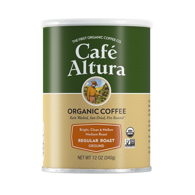 Cafe Altura Ground Organic Coffee, Regular Roast, 12 oz Can - Walmart.com