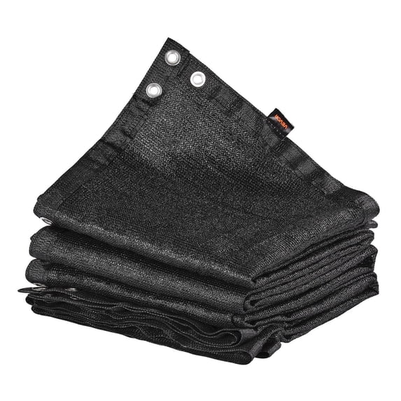 CAFORKP 10x10ft Black Sun Shade Cloth, 140 GSM HDPE with Stainless ...