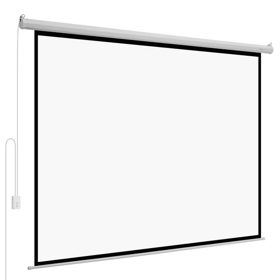 CAFORKP Motorized Projector Screen 120 Inch 4:3 HD Electric Pull-Down ...